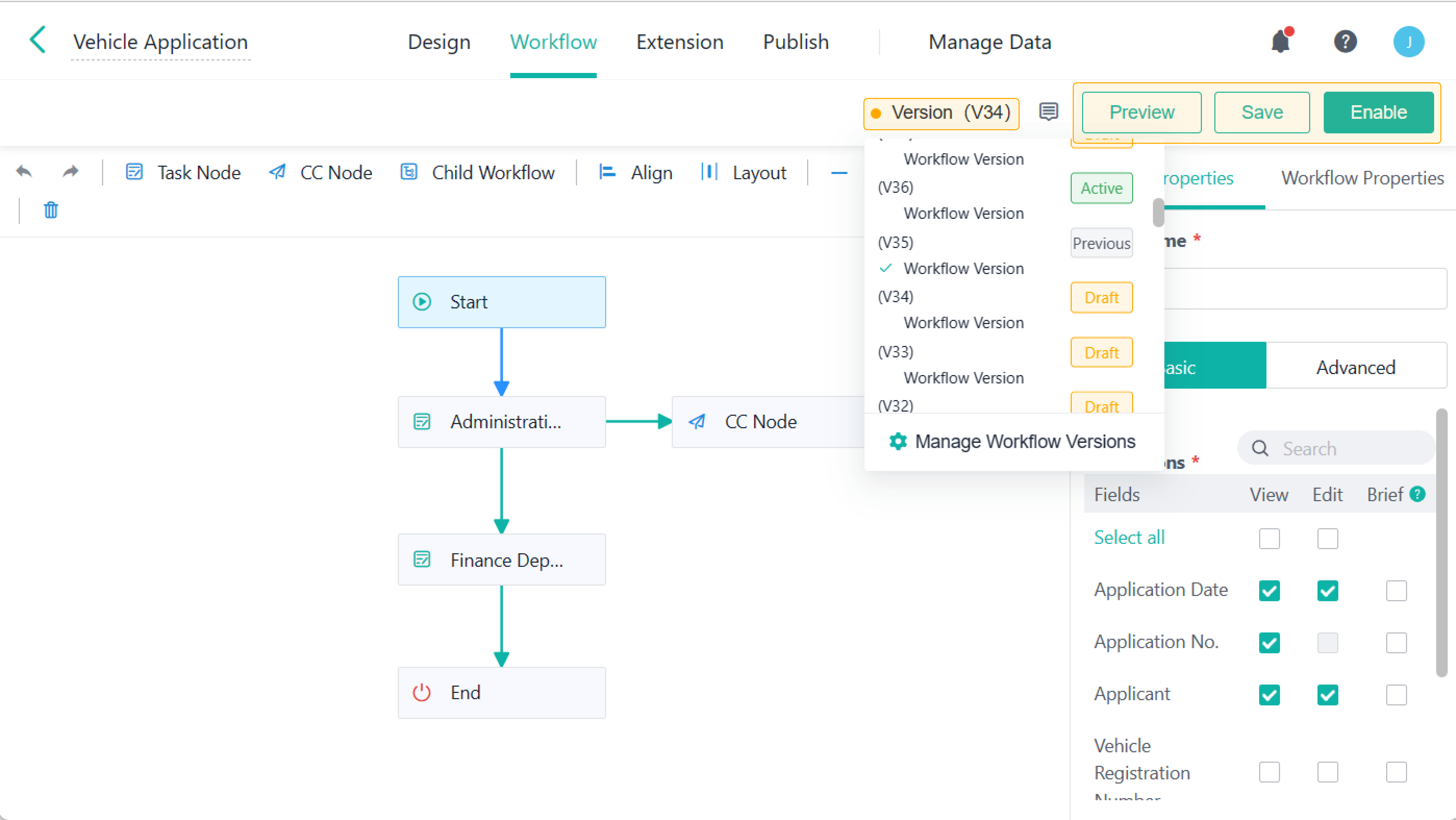 Workflow Versions Management - Jodoo - Documents